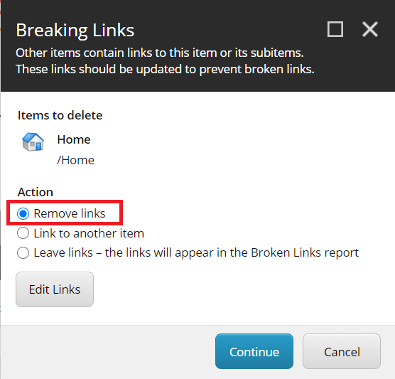 How to make “Remove links” option selected by default on “Breaking ...